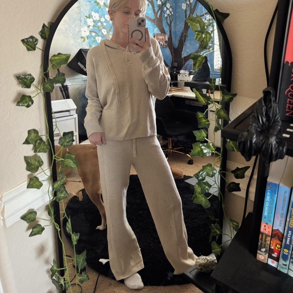 Other | Cozy Cream Knit Lounge Set | Poshmark